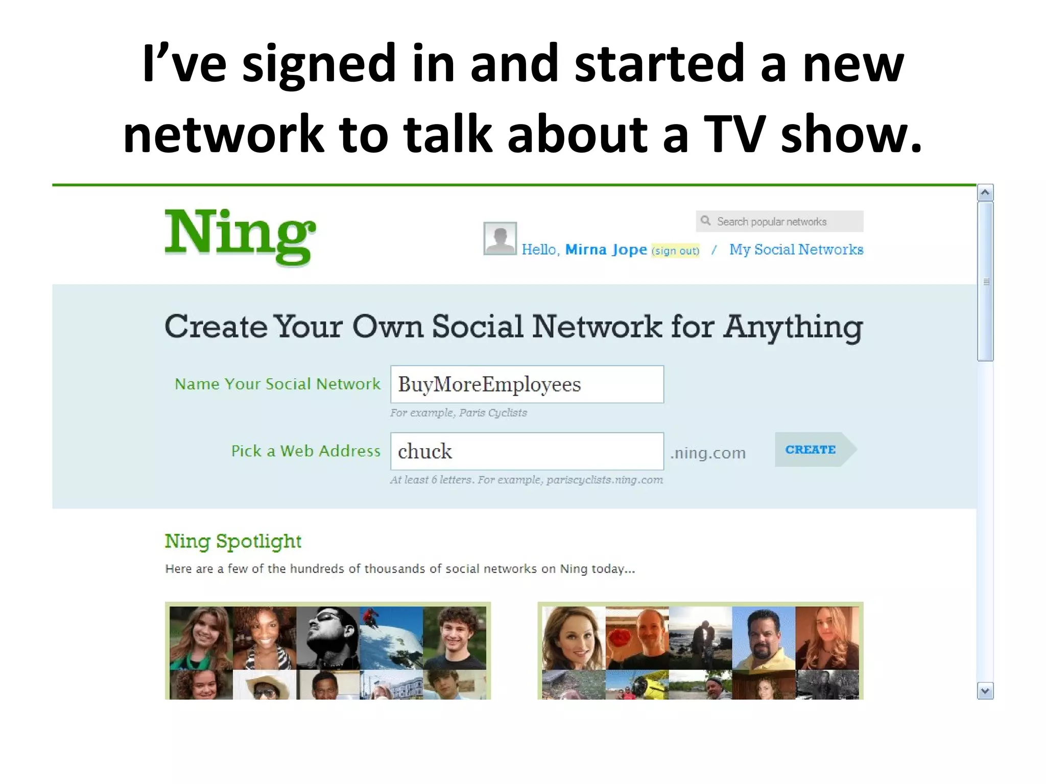How to Create Your Own Ning Network | PPT