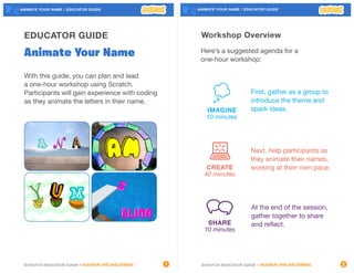 ANIMATE YOUR NAME / EDUCA TOR GUIDE | PDF