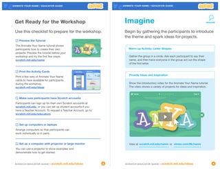 ANIMATE YOUR NAME / EDUCA TOR GUIDE | PDF