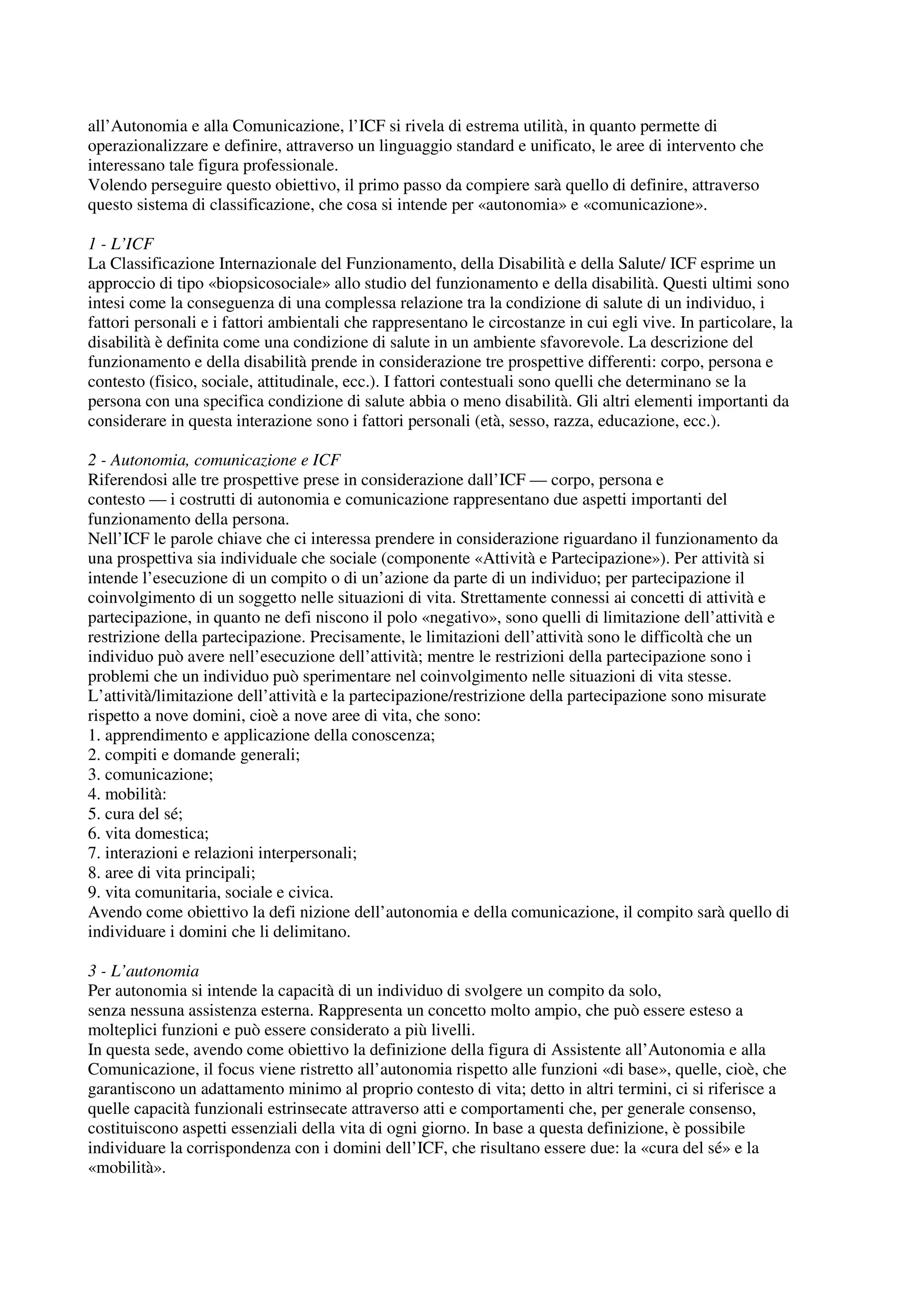 Educatori e icf articolo | PDF