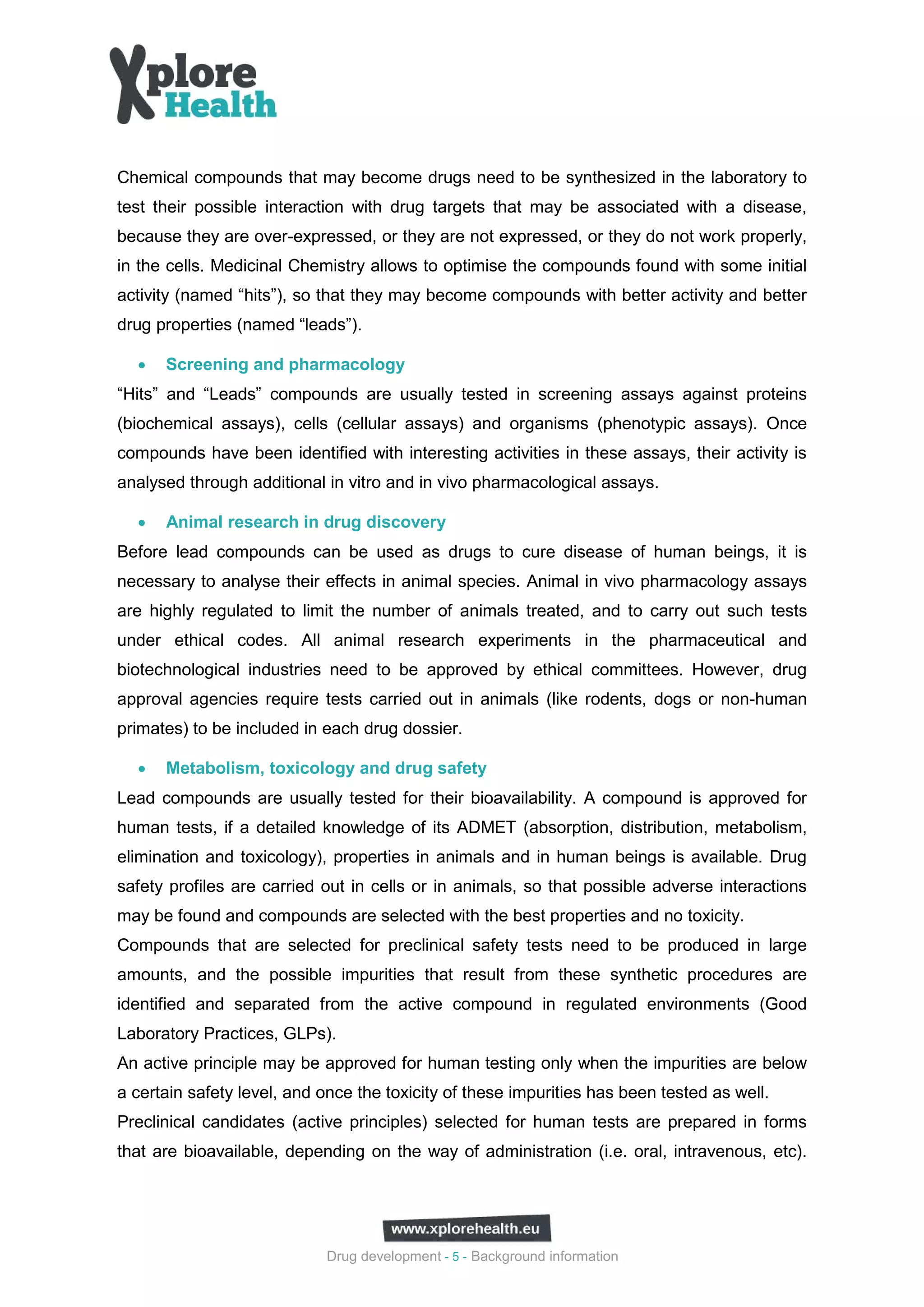 Drug development - Background information | PDF