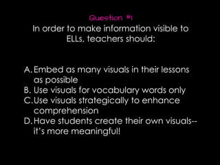 Top 5 Strategies for Teaching English Language Learners | PPTX | Education