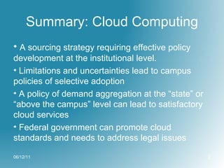 Cloud computing and higher education | PPT