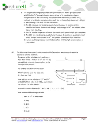 Educell Chemistry Sample | PDF