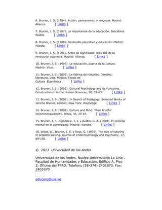 Educere las ideas de bruner de la revolución cognitiva a la revolución ...