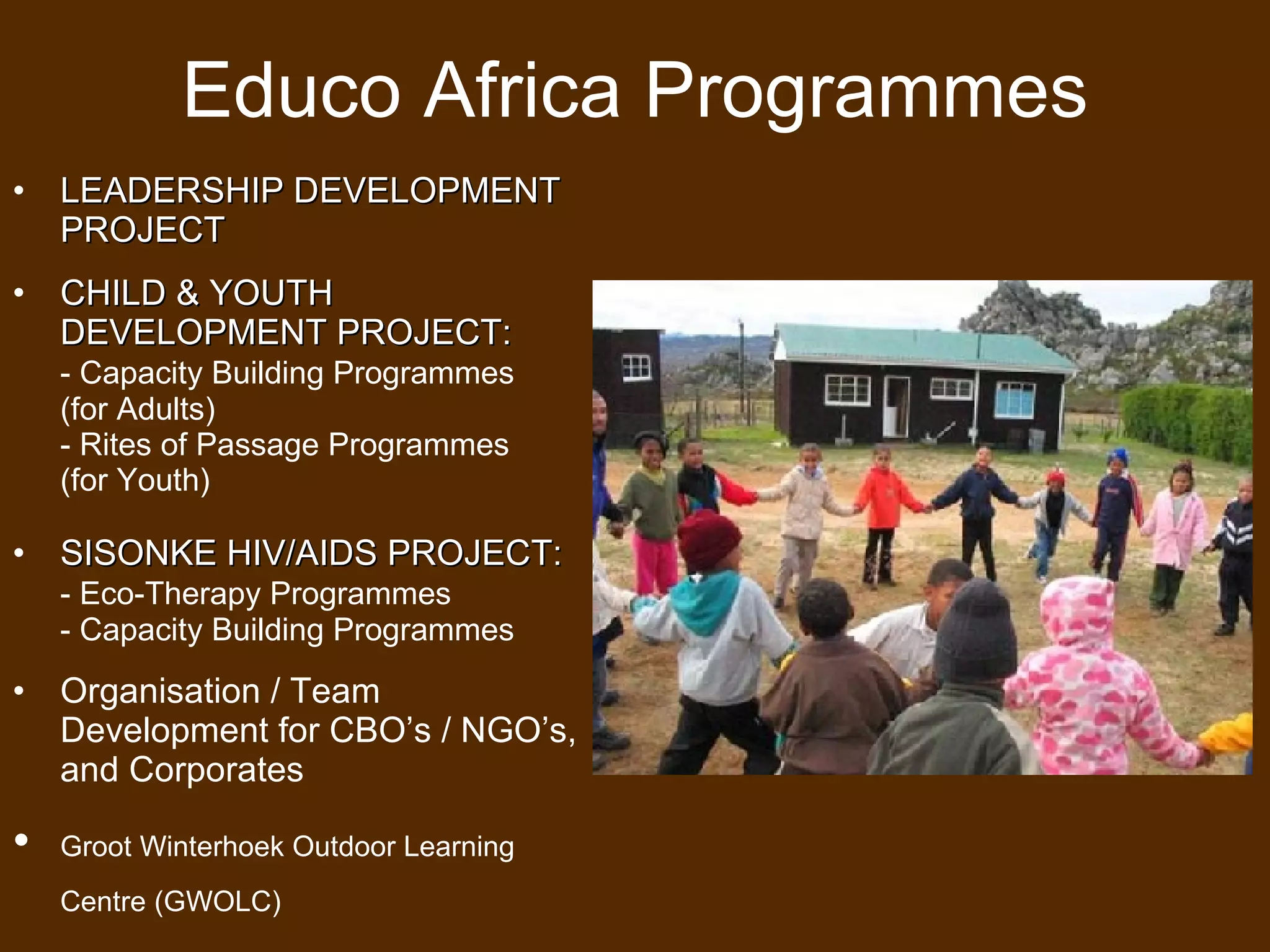 Educo Africa At A Glance October 2008 | PPT