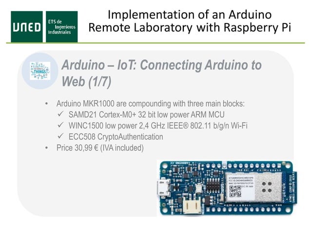 Implementation of an Arduino Remote Laboratory with Raspberry Pi | PPT
