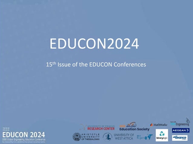 IEEE EDUCON 2024: a tribute 15th Edition of IEEE EDUCON conference | PPTX