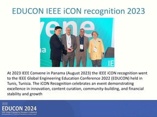 IEEE EDUCON 2024: a tribute 15th Edition of IEEE EDUCON conference | PPTX