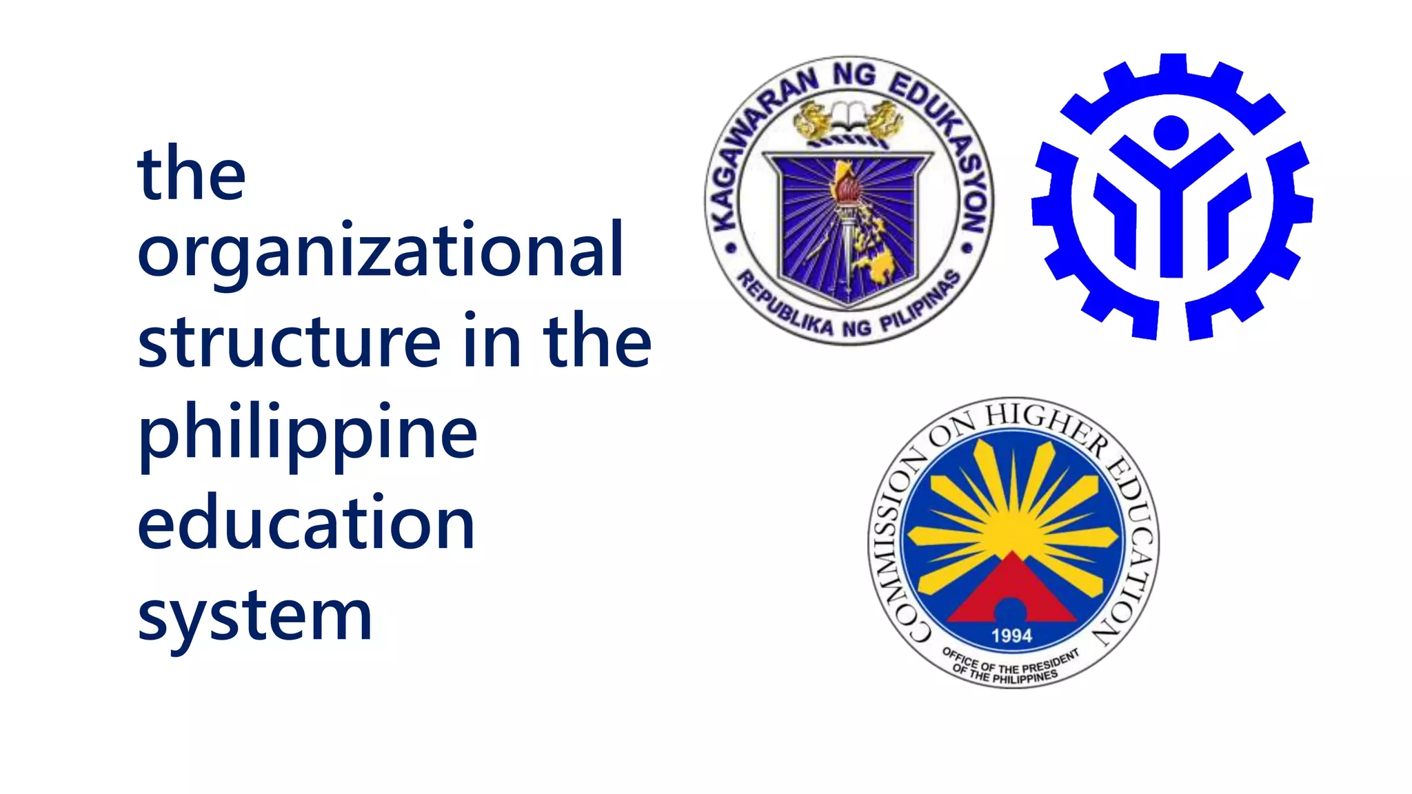 The Organizational Structure in the Philippine Education System | PPTX