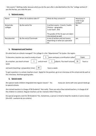 Educational system in France | PDF