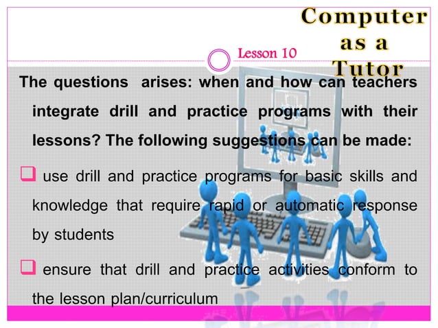 lesson 10 computer as a tutor | PPTX