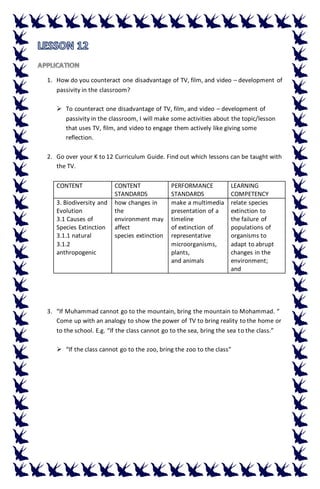 Educ tech lesson 11 12 13 14 15 16 & 18 copy | DOCX | Zoos & Aquariums | Attractions
