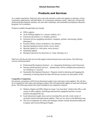 Edu cyclebusinessplan revised | PDF | Business Accounting & Finance ...
