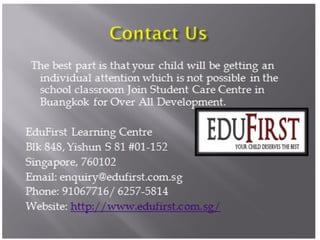 Edu First Learning Centre- Hougang Tuition Centre | PPT