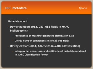 DDC metadata | PPT