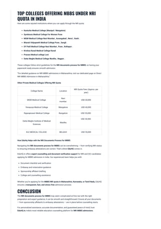 NRI Documents Required for MBBS Admission – Complete Checklist Guide | PDF