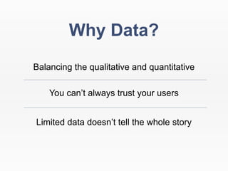 Design by Numbers: A Data-Driven UX Process | PPT