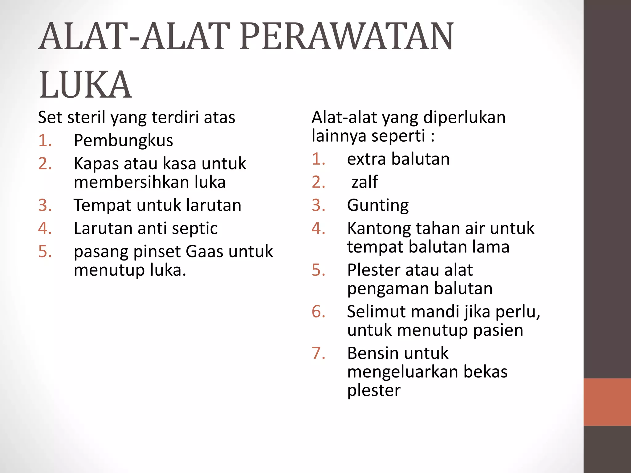 Edukasi perawatan luka | PPTX