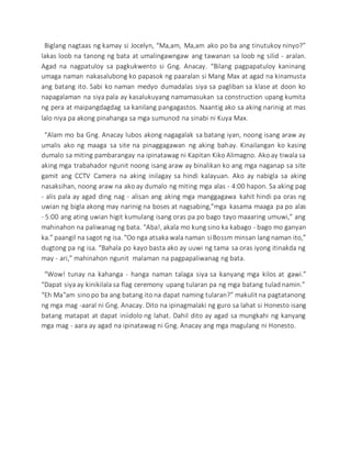 Edukasyon sa pagkatao mga tula | DOCX