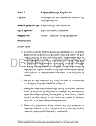 Edukasyon sa pagpapakatao patnubay ng guro | PDF