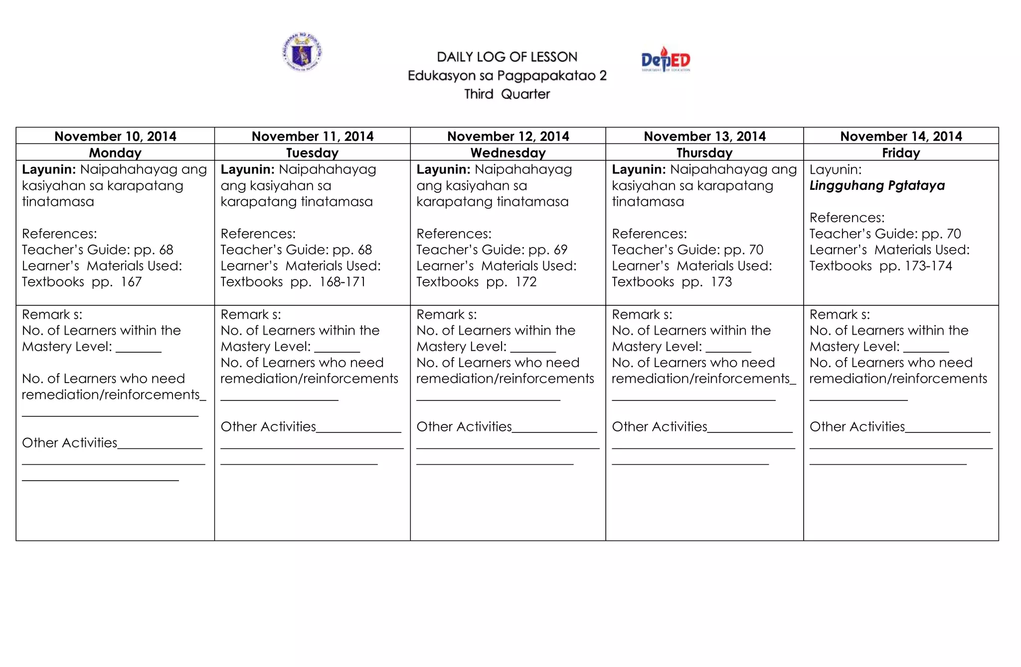 LEARNING COMPETENCIES GRADE 2 Edukasyonsapagpapakatao (1) | PPT