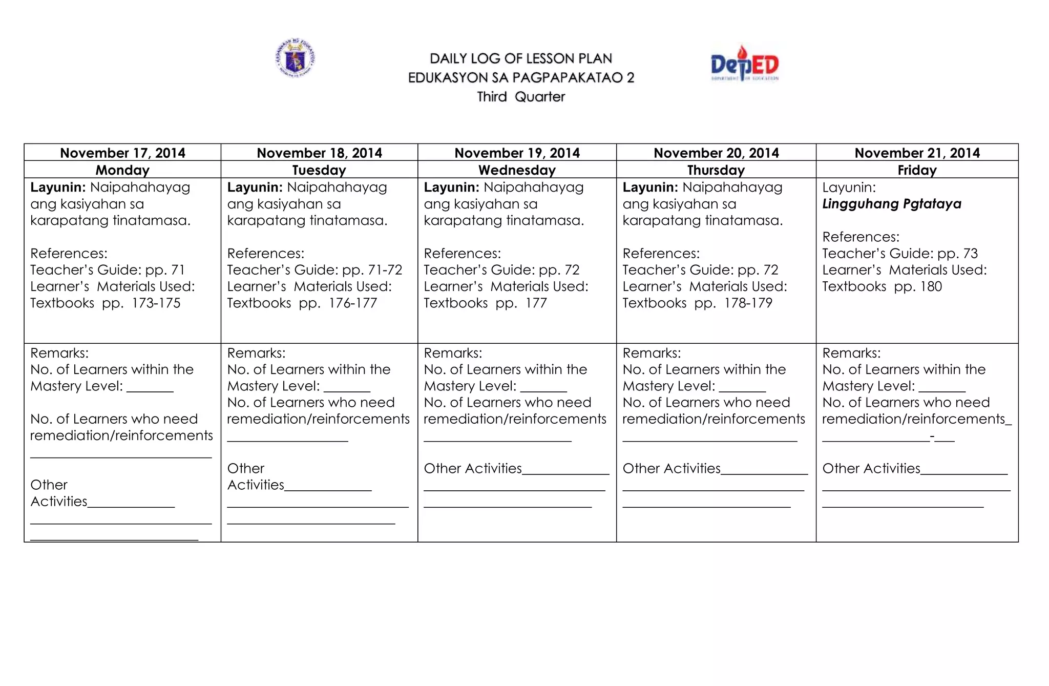 LEARNING COMPETENCIES GRADE 2 Edukasyonsapagpapakatao (1) | PPT