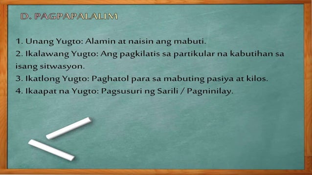 Edukasyon sa Pagpapakatao 7(Paghubog ng Konsensiya Gabay ang Pananampalataya ng Pamilya 1. Mga ...