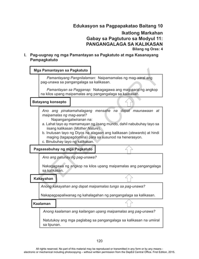 Edukasyon sa pagpapakatao grade 10 tg quarter 3 | PDF