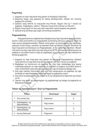 Edukasyon sa pagpapakatao grade 10 tg quarter 4 | PDF