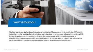School ERP Software - Edukool | PPT