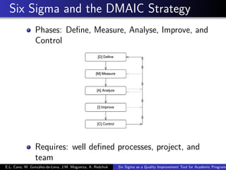 Six Sigma as a Quality Improvement Tool for Academic Programs | PPT