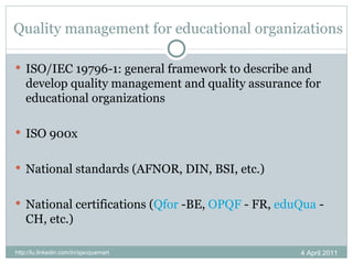Educational lifecycle process assessment | PPT