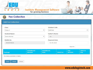 Free Institute Management Software With EDU LOGICTECH | PPS