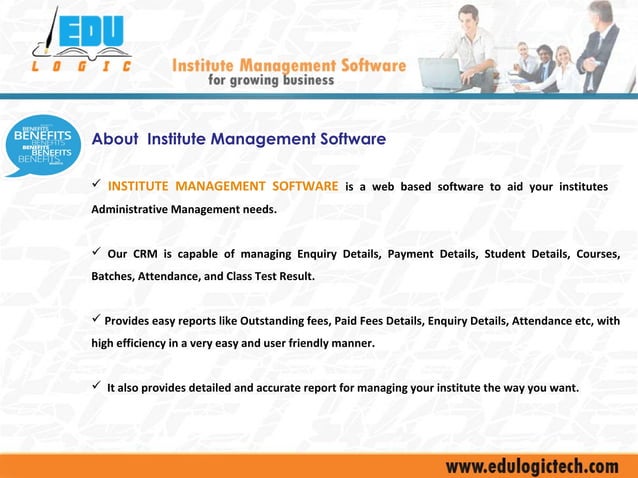 Free Institute Management Software With EDU LOGICTECH | PPT
