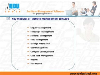 Free Institute Management Software With EDU LOGICTECH | PPT