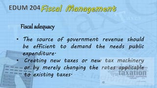 Fiscal Management / Principles of Taxation | PPTX