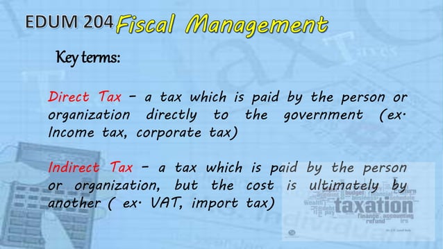 Fiscal Management / Principles of Taxation | PPTX
