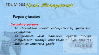 Fiscal Management / Principles of Taxation | PPTX