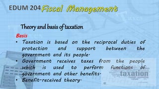 Fiscal Management / Principles of Taxation | PPTX