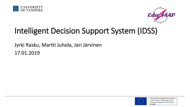 Intelligent Decision Support System (IDSS) (WP5) | PPT