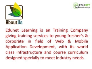 Edunet learning presentation | PDF