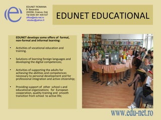 Edunet presentation | PPT | Adult Education | Education