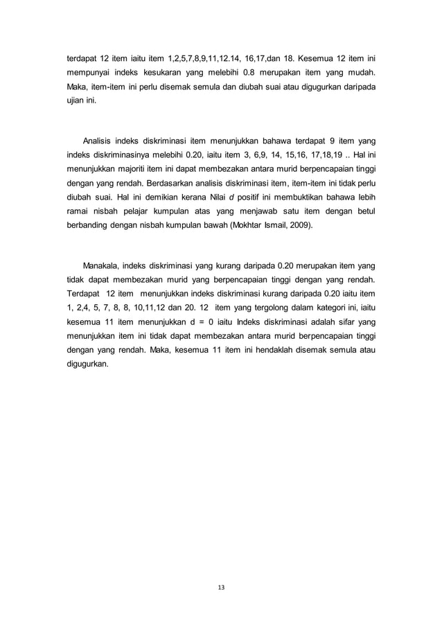 Edup3063 - Laporan pentaksiran ujian | DOCX