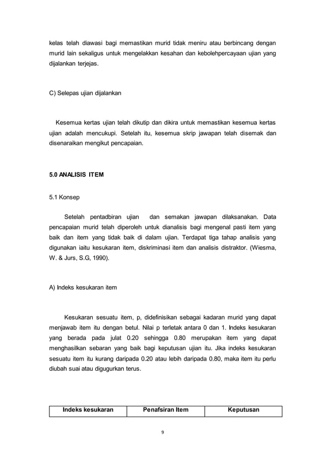 Edup3063 - Laporan pentaksiran ujian | DOCX