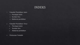 EDUP3013 Falsafah Pendidikan Islam & Falsafah Pendidikan Timur | PPTX