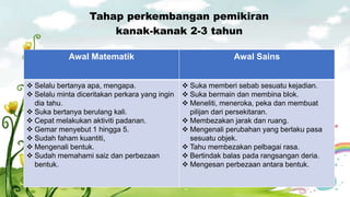Perkembangan kognitif dan bahasa kanak-kanak (2-3 tahun) | PPTX
