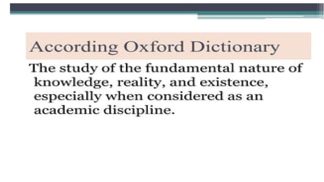 Education topic on for Bed Philosophy.pptx | Science