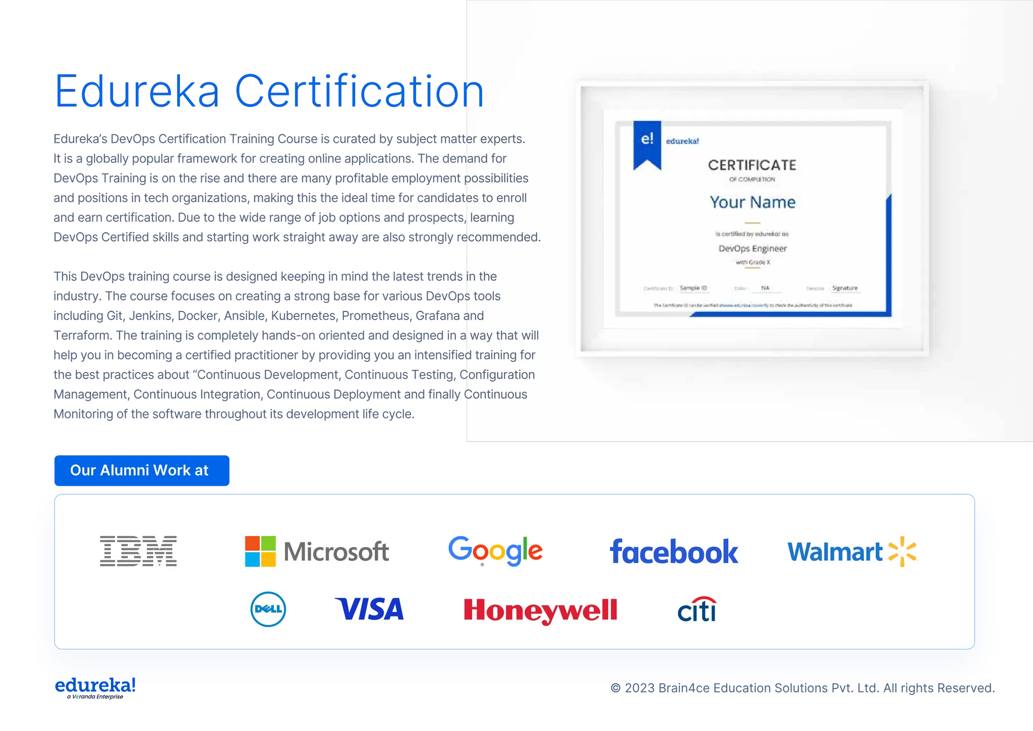 Edureka Training Devops Certification Training Course Ppt