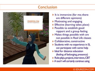 Teaching and Learning Languages in Second Life - WiziQ Presentation | PPT